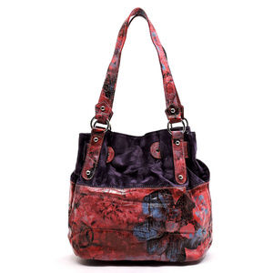 Candice Los Angeles | Bags | Floral Splash Print Belted Satchel | Poshmark